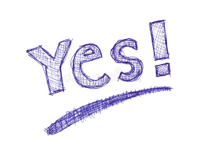 Oui illustration stock. Illustration du illustré, bleu - 9270976