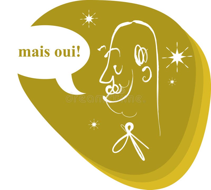 Oui de Mais ilustración del vector. Ilustración de discurso - 9233569