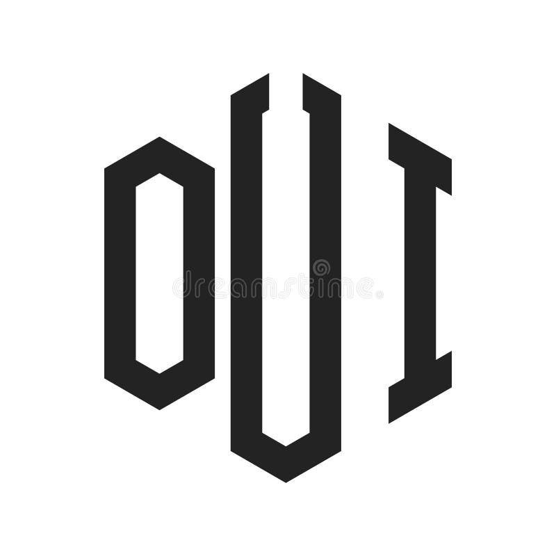 OUI Logo Design. Initial Letter OUI Monogram Logo Using Hexagon Shape ...