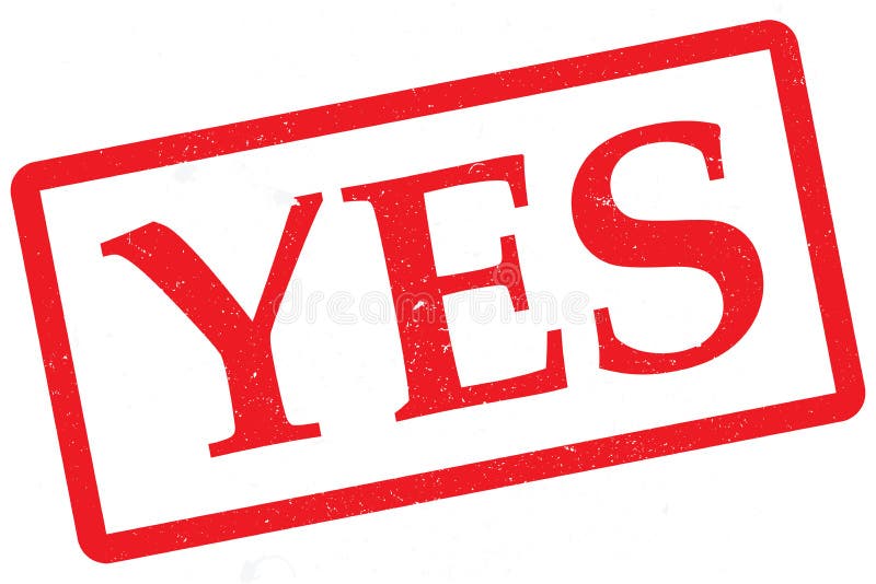 Oui timbre illustration de vecteur. Illustration du reconnaître - 97344977