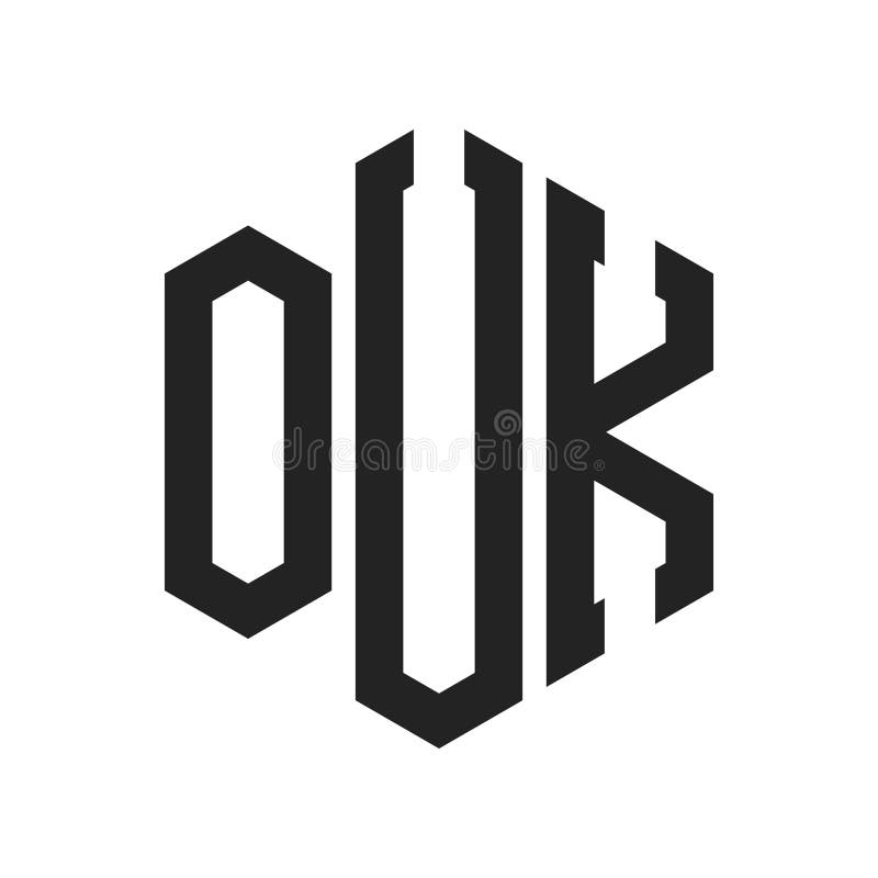 OUK Logo Design. Initial Letter OUK Monogram Logo Using Hexagon Shape ...