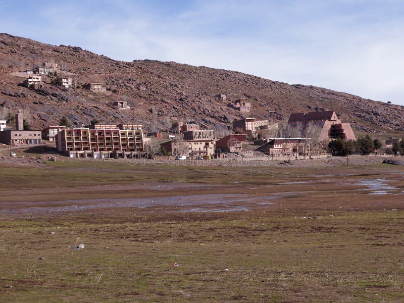 Oukaimeden ski resort stock photo. Image of village - 113326092