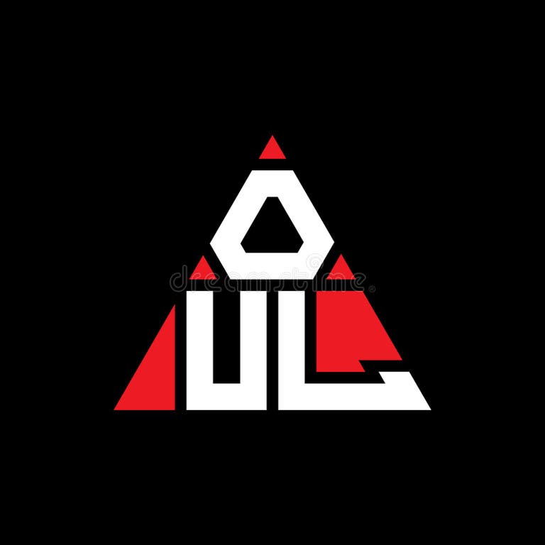 OUL Triangle Letter Logo Design with Triangle Shape. OUL Triangle Logo ...