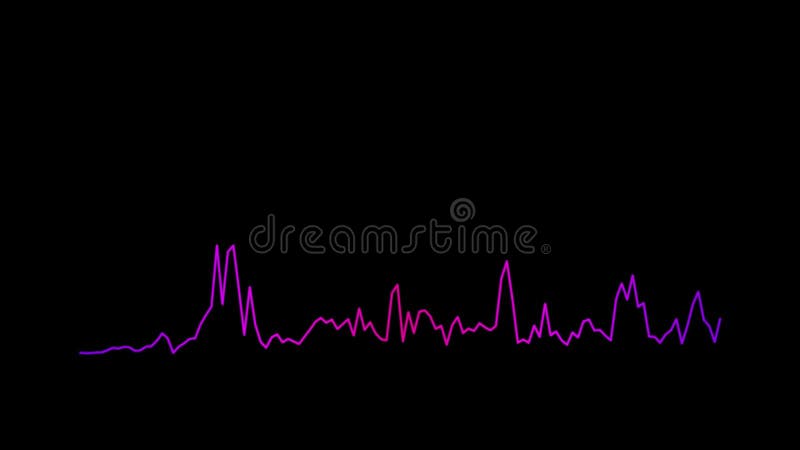 Ound Wave Pattern of Abstract Pink Light on Black Background, Sound ...