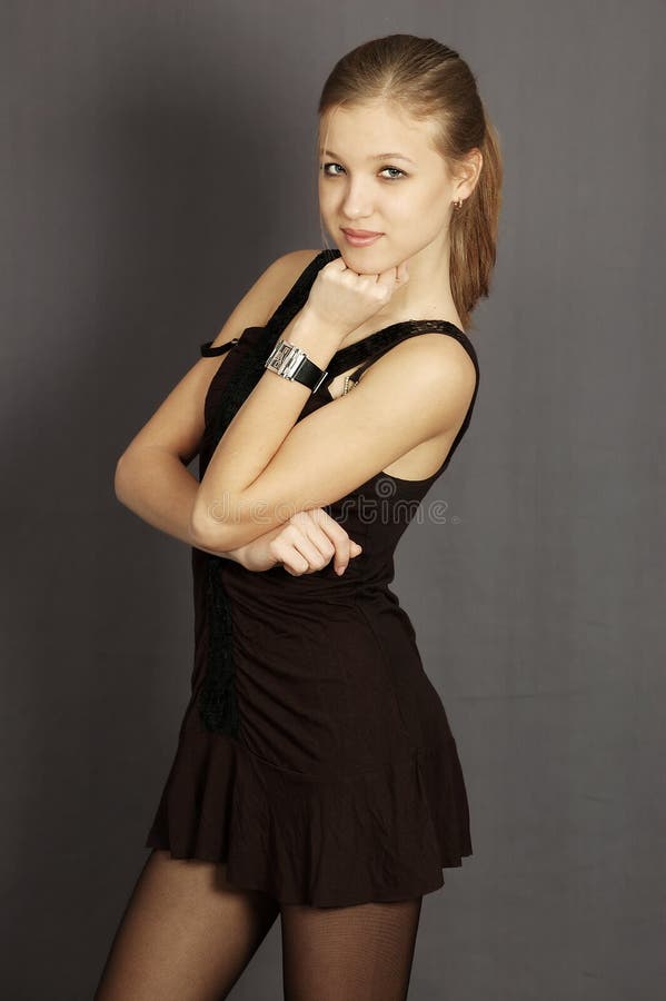 Oung Beautiful Thinking Girl Stock Photo - Image of pensive ...