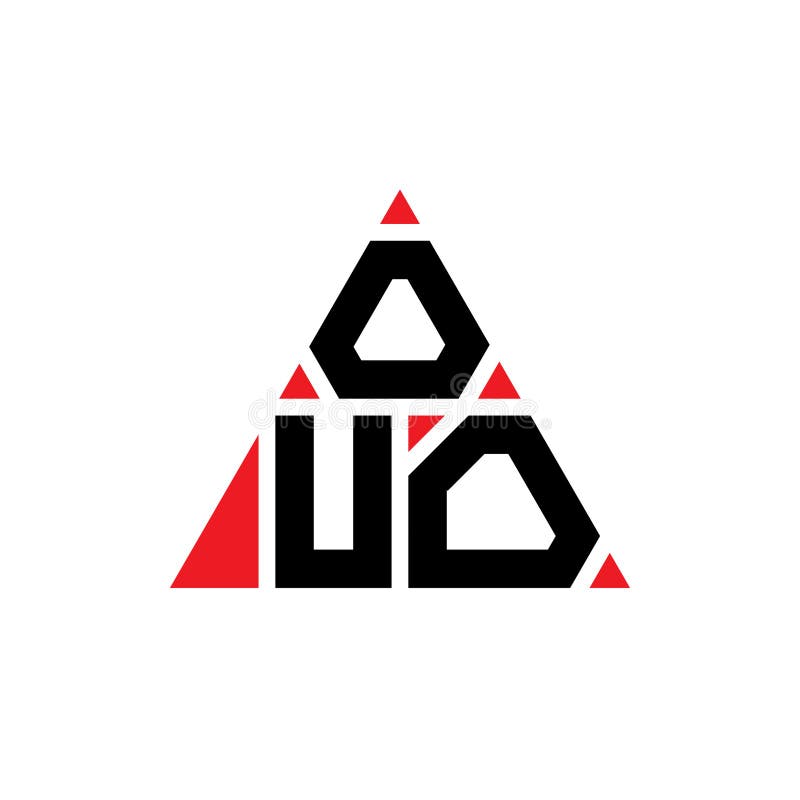 OUO Triangle Letter Logo Design with Triangle Shape. OUO Triangle Logo ...