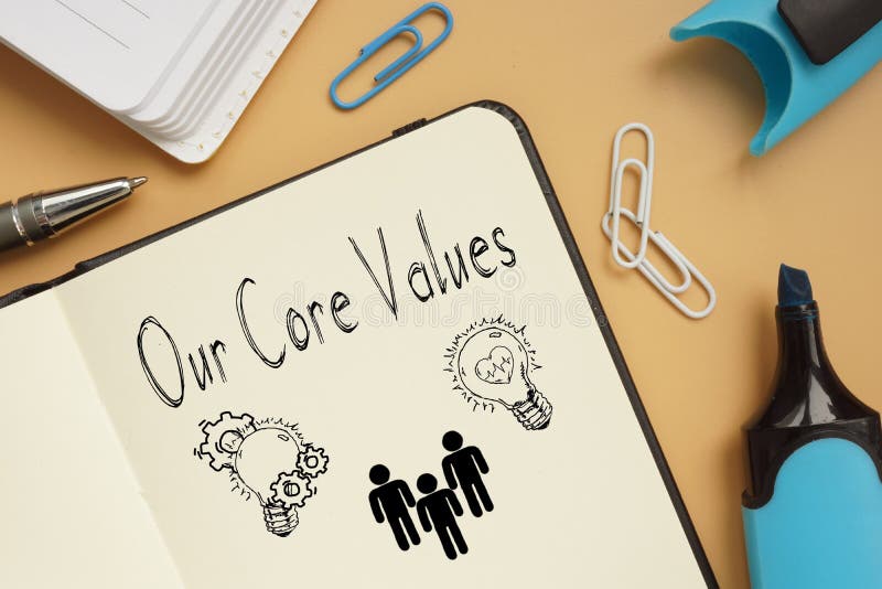 Our Core Values are Shown Using the Text Stock Photo - Image of ...