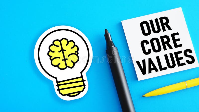 Our Core Values are Shown Using the Text and Picture of Lamp or Light ...