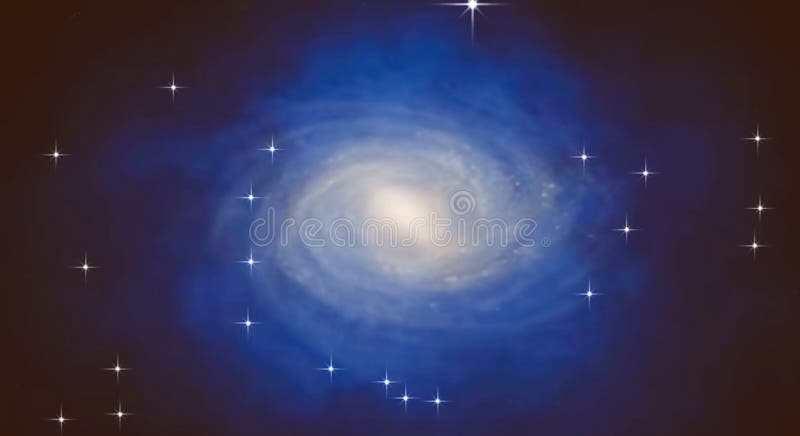 Our Galaxy. Space Cosmos Universe Life Stars Stock Illustration ...