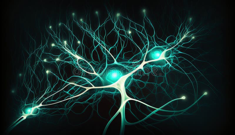 A Maze of Neurons Pattern stock illustration. Illustration of science ...