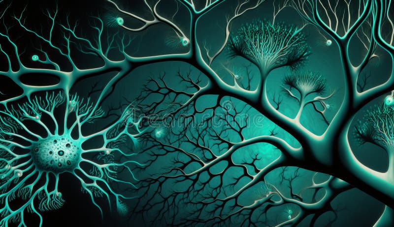 A Maze of Neurons Pattern stock illustration. Illustration of ...