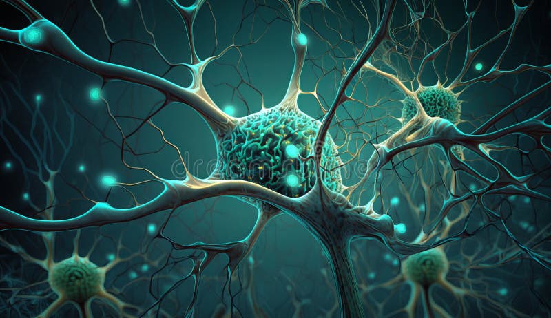 A Maze of Neurons Pattern stock illustration. Illustration of network ...