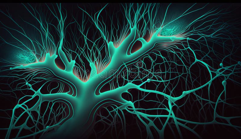 A Maze of Neurons Pattern stock illustration. Illustration of projects ...