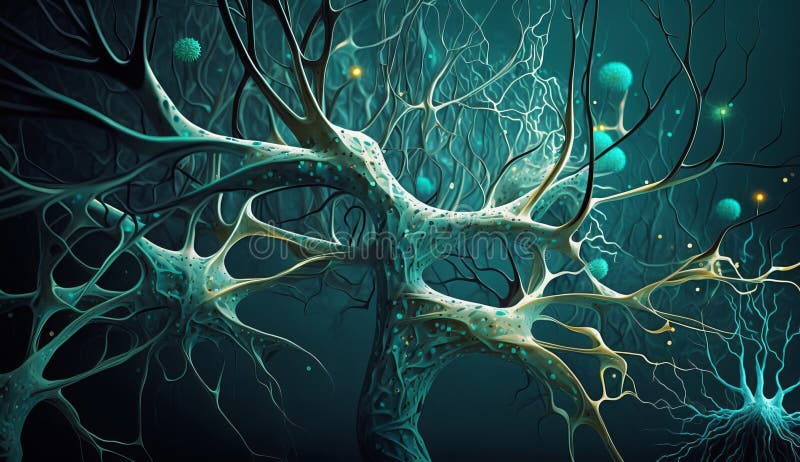 A Maze of Neurons Pattern stock illustration. Illustration of research ...