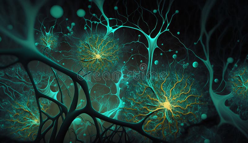 A Maze of Neurons Pattern stock illustration. Illustration of ...