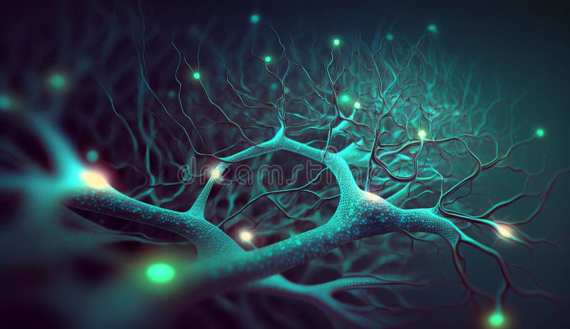 A Maze of Neurons Pattern stock illustration. Illustration of projects ...