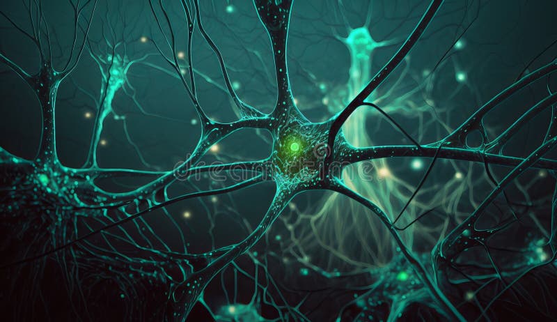 A Maze of Neurons Pattern stock illustration. Illustration of network ...