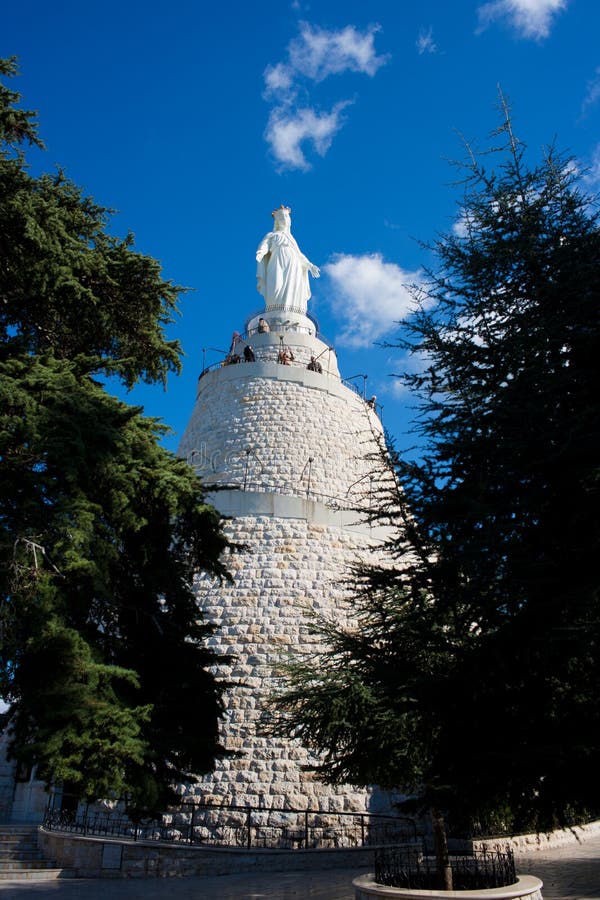 Our lady of lebanon statue editorial image. Image of sites - 16457195