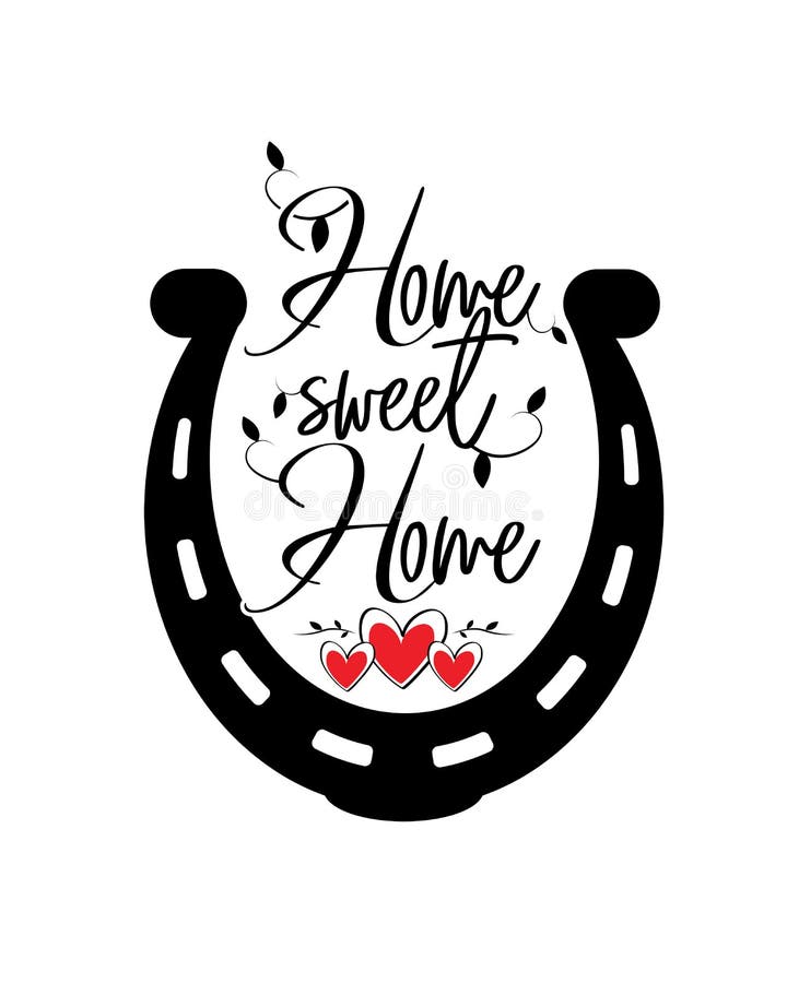 Home Sweet Home, Vector. Wording Design, Lettering Stock Vector ...