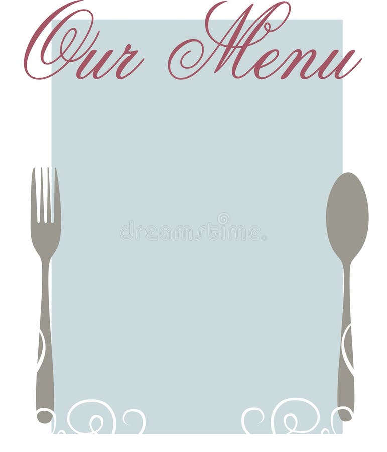 Our Menu stock vector. Illustration of food, light, menu - 13599464