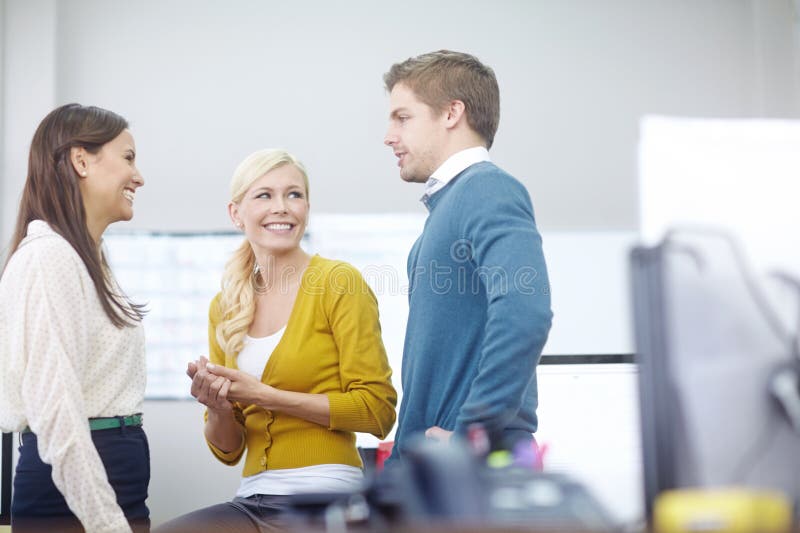 Our Office is Productive and Positive. a Group of Young Professionals ...