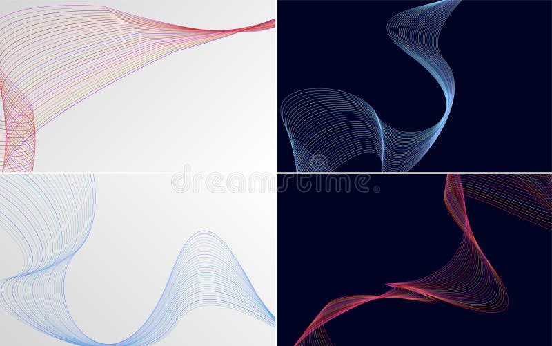 Our Pack of 4 Vector Backgrounds Includes Geometric and Wave Patterns ...