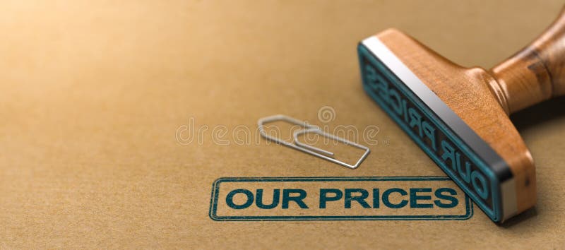 Our prices, web header. stock illustration. Illustration of header ...