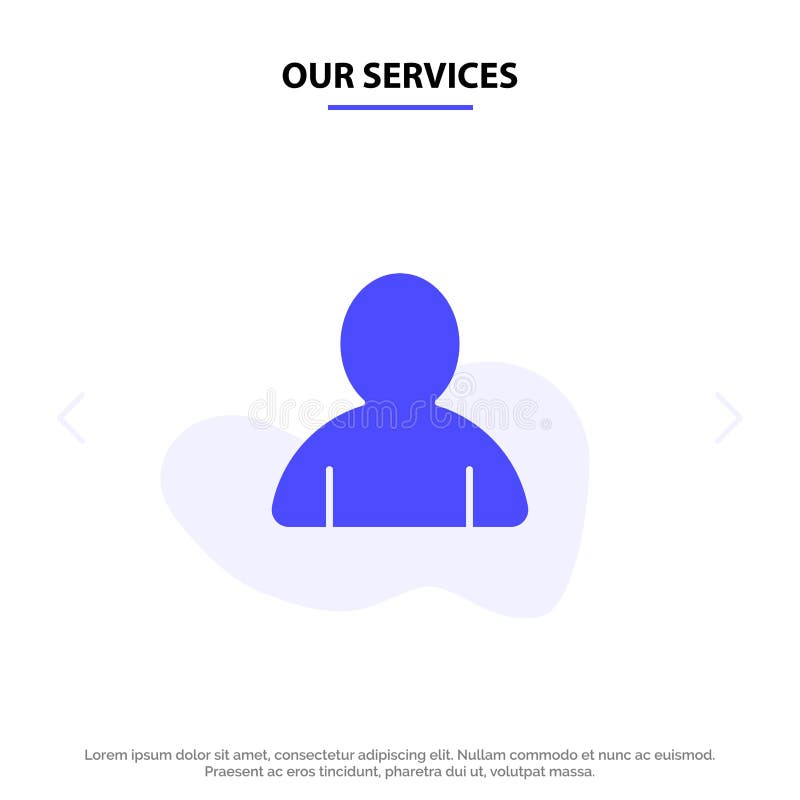 Our Services Account, Avatar, User Solid Glyph Icon Web Card Template ...