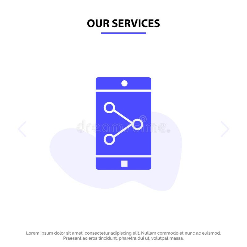 Our Services App Share, Mobile, Mobile Application Solid Glyph Icon Web ...