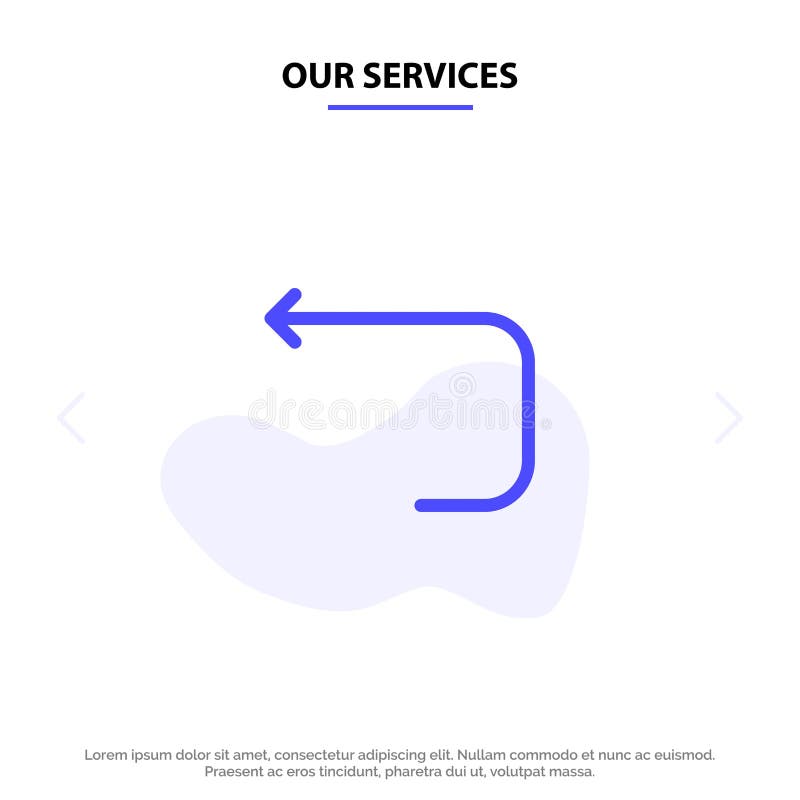 Our Services Arrow, Loop, Loop Arrow, Back Solid Glyph Icon Web Card ...