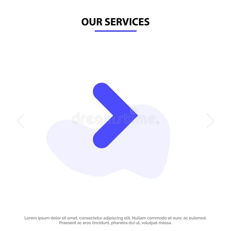 Our Services Arrow, Right, Forward, Direction Solid Glyph Icon Web Card ...