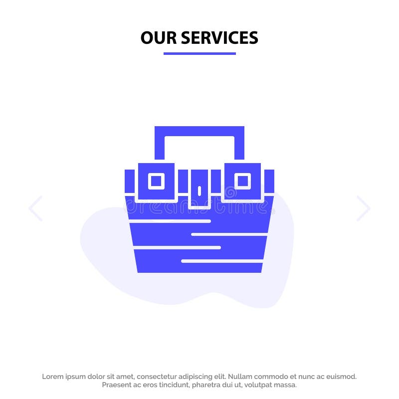 Our Services Bag, Box, Construction, Material, Toolkit Solid Glyph Icon ...