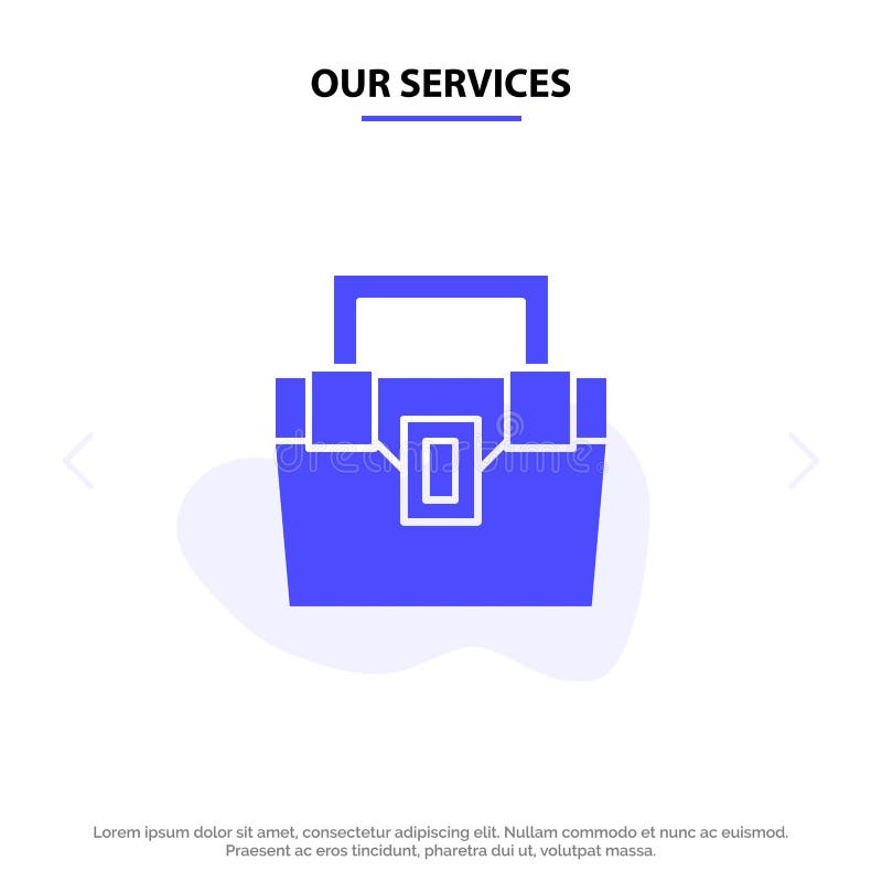 Our Services Bag, Box, Construction, Material, Toolkit Solid Glyph Icon ...