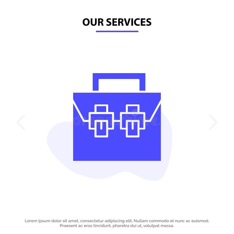 Our Services Bag, Box, Construction, Material, Toolkit Solid Glyph Icon ...