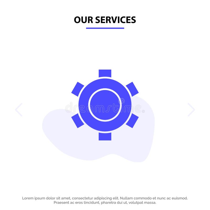 Our Services Basic, Gear, Setting, Ui Solid Glyph Icon Web Card ...