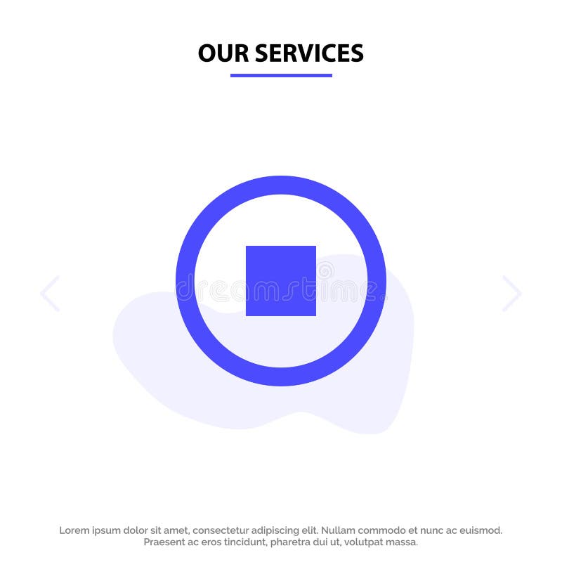 Our Services Basic, Interface, User Solid Glyph Icon Web Card Template ...