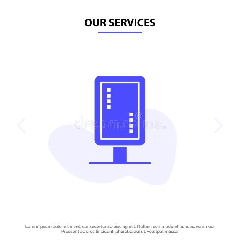 Our Services Board, Branding, Signboard, Banner Board Solid Glyph Icon ...