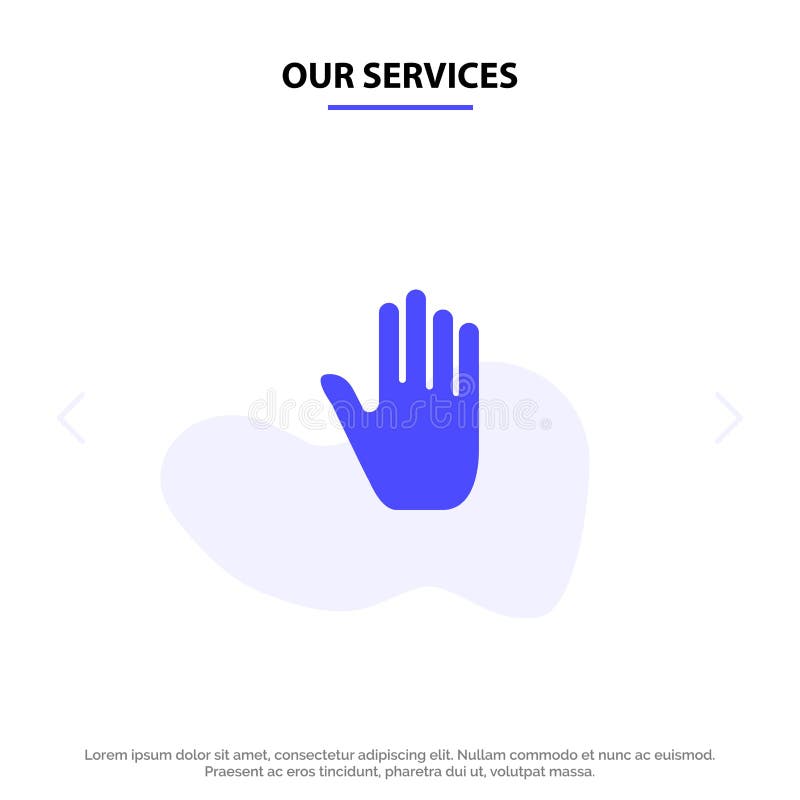 Our Services Body Language, Gestures, Hand, Interface, Solid Glyph Icon ...