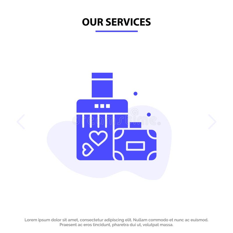 Our Services Briefcase, Love, Heart, Wedding Solid Glyph Icon Web Card ...