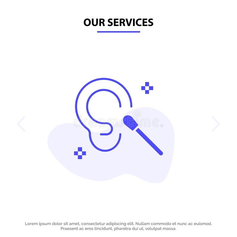Our Services Buds, Ear, Cleaning, Clean Solid Glyph Icon Web Card ...