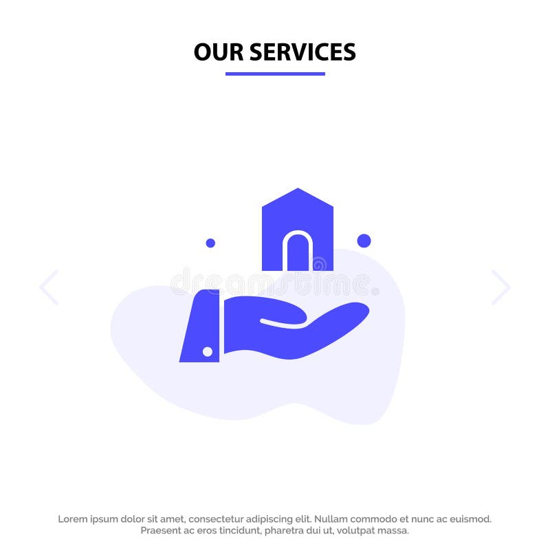 Our Services Building, Build, Construction Solid Glyph Icon Web Card ...