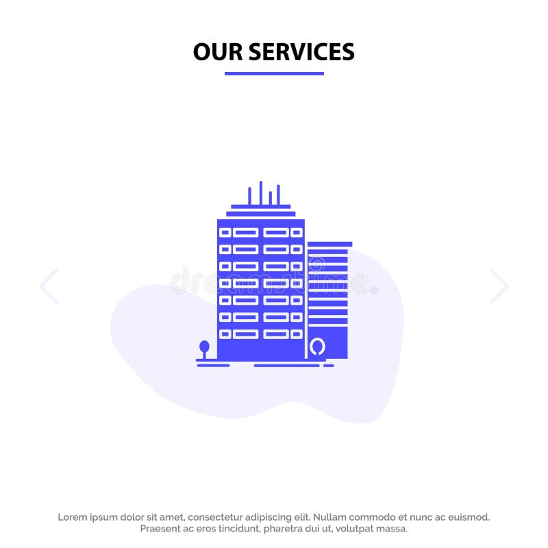 Our Services Building, Skyscraper, Office, Top Solid Glyph Icon Web ...