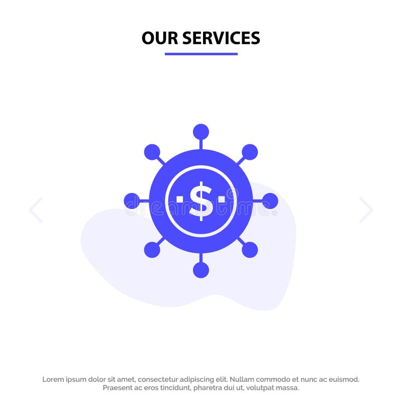 Our Services Business, Economics, Global, Modern Solid Glyph Icon Web ...