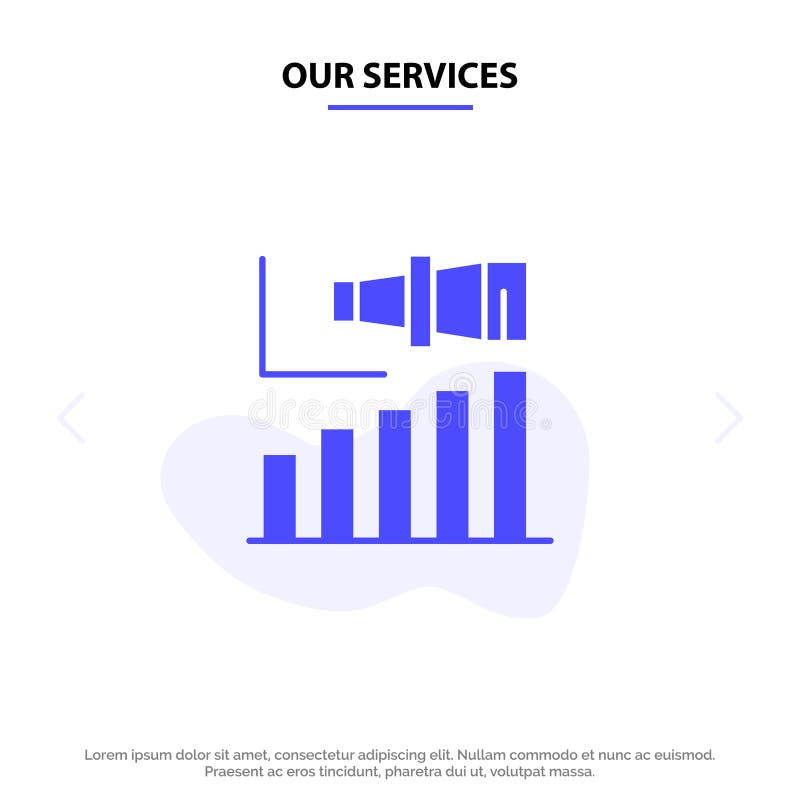Our Services Business, Long, Modern, Term, Vision Solid Glyph Icon Web ...