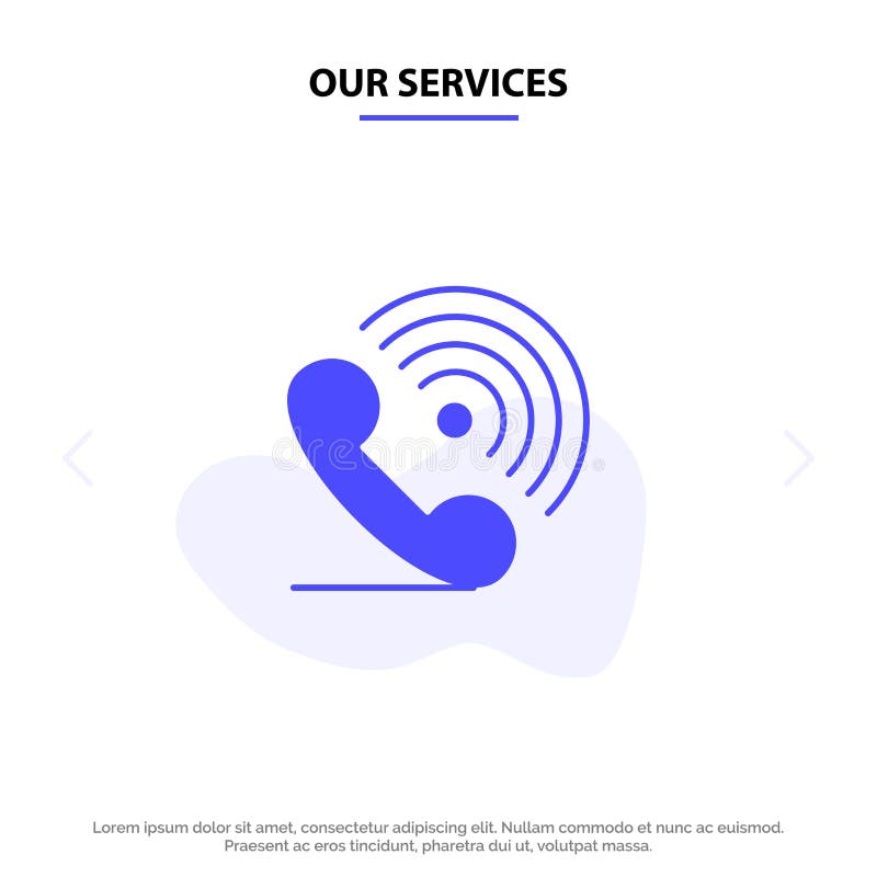 Our Services Call, Phone, Receiver, Ring, Signals Solid Glyph Icon Web ...