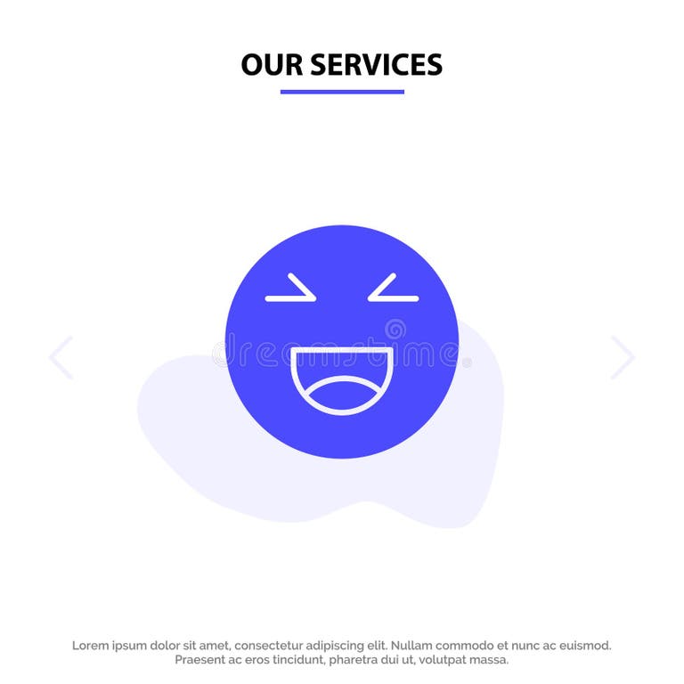 Our Services Chat, Emojis, Smile, Happy Solid Glyph Icon Web Card ...