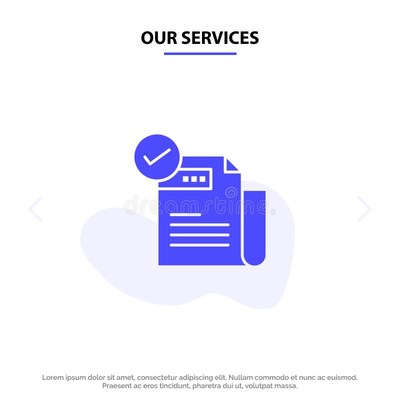 Our Services Check, Checklist, Feature, Featured, Features, Solid Glyph ...