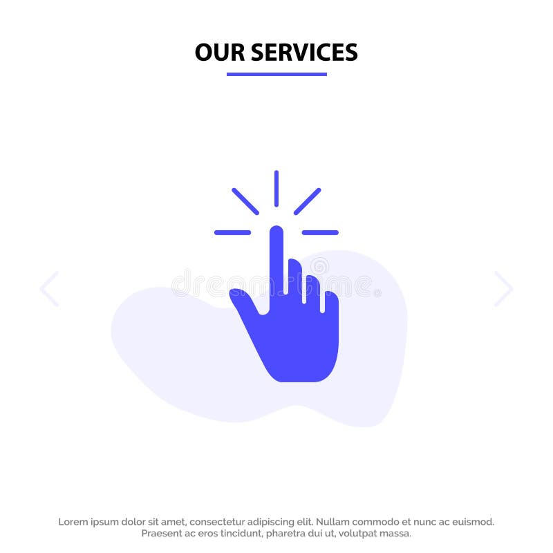 Our Services Click, Finger, Gesture, Gestures, Hand, Tap Solid Glyph ...
