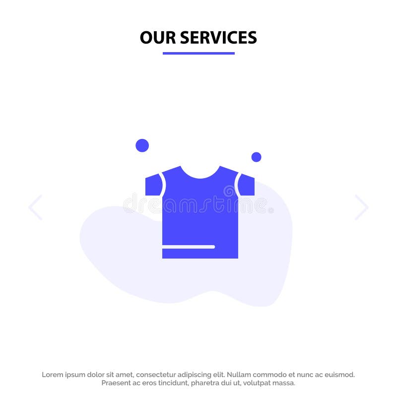 Our Services Clothes, Drying, Shirt Solid Glyph Icon Web Card Template ...