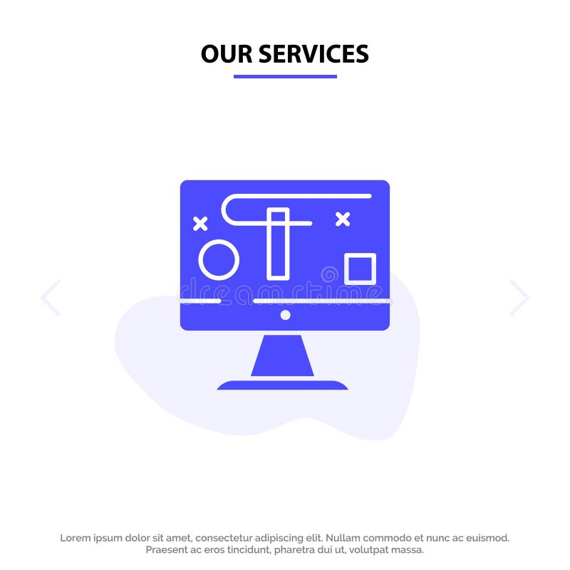 Our Services Computer, Design, Display, Graphics Solid Glyph Icon Web ...